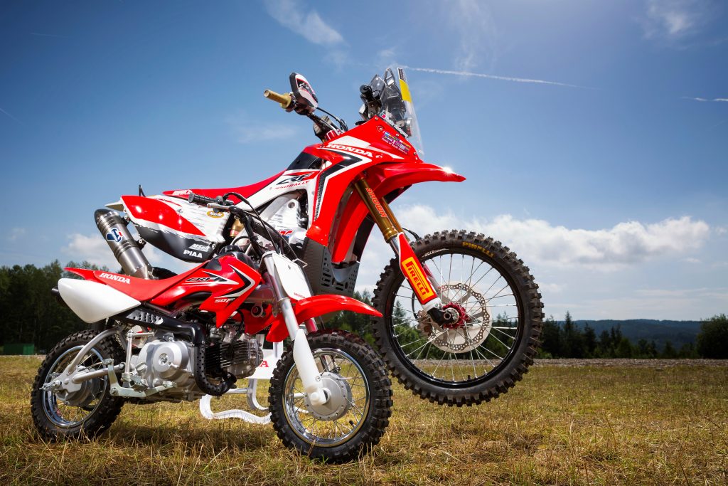 Dakar (CRF450 Rally) and CRF50F - Colwyn Bay Honda